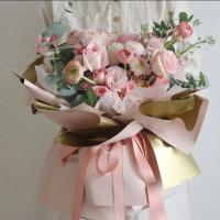 China Fresh Flower Wrapping Paper Waterproof Pearl Paper 58CM * 58CM Customized 35X58X0.2 cm for sale