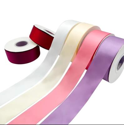 China E-magic Custom Double Faced Satin Ribbon Roll in 196 Colors for Customer Customization for sale