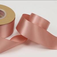China Custom Double Sided Satin Wrap Ribbon Sustainable Decoration Silk Ribbon Ivory Purple for sale