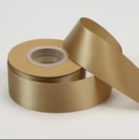 China Custom Double Sided Satin Wrap Ribbon Sustainable Decoration Silk Ribbon Ivory Purple for sale