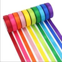 China 196 Color Rainbow Ribbon Single Double Face 100% Polyester Satin Wrap Ribbon Roll for sale