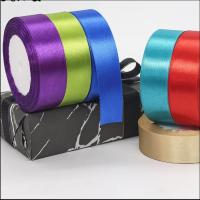 China Solid Color Single Face Satin Ribbon For Gift Wrap 25 mm Customize Package size 9X9X2.5 cm for sale