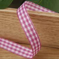China Custom Colorful Tartan Grid Gingham Polyester Woven Plaid Stain Ribbon For Gift Wrapping Decoration Wholesale for sale