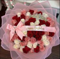 China Flower Bouquet Wrapping Paper In Customized Color Korean Style Waterproof for sale