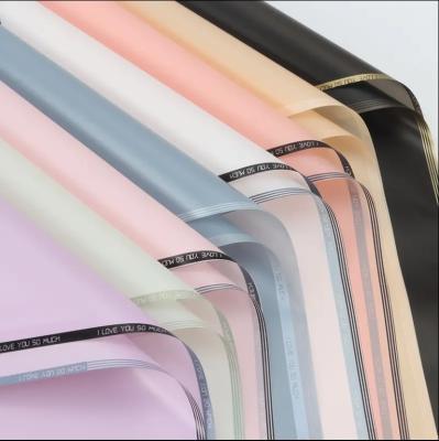 China Luxury Flower Wrapping Paper Waterproof and Recyclable Gift Packing Paper with Love Edge for sale