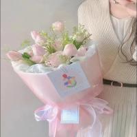 China High Transparency Colored Glass Paper for Christmas , Waterproof Flower Wrapping Paper with Coating for sale