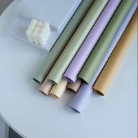 China 2024 Korean Matte Waterproof Solid Color Paper Flower Wrapping Paper Bouquet Packaging Florist Supplies Wholesale for sale