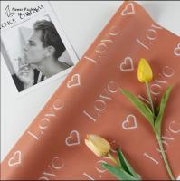 China 2024 Shinewrap Factory New Design Forever Love Wrapping Paper Waterproof Florist Bouquet Packing Paper For Fresh Flower for sale
