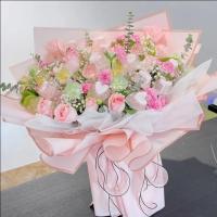 China Shinewrap Factory Direct Price 2024 Hot Sale Golden Edge Flower Wrapping Paper Bouquet Florist Gift Packing Paper for sale
