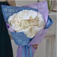 China Mutiple Color Retro Printed Oil Painting Paper Art Flower Bouquet Wrapping Paper for Flower Shop Packaging Material for sale