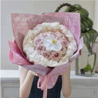 China Mutiple Color Retro Printed Oil Painting Paper Art Flower Bouquet Wrapping Paper for Flower Shop Packaging Material for sale