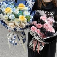 China Tanabata Story Rose Flower Wrapping Paper Kraft Paper Bouquet Paper Handmade DIY Flower Shop Flower Art Materials for sale