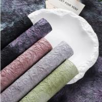 China Colorful Handmade Pleated Texture Paper Mutiple Color 60*60cm for Teacher's Day Bouquet Packaging Material for sale