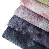 China Colorful Handmade Pleated Texture Paper Mutiple Color 60*60cm for Teacher's Day Bouquet Packaging Material for sale