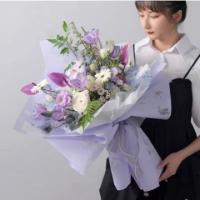 China OPP Butterfly Dance Jelly Film Color Waterproof Wrap Flower Paper Flower Bouquet Packaging Material For 520 Valentine's Day for sale
