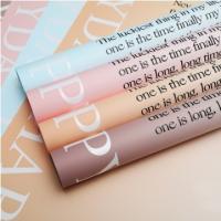 China Double-sided Two-color Flower Wrapping Paper with Gradient English Design Waterproof and Durable for sale