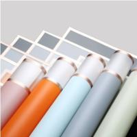 China Lizhiran Rose Gold Edge Space Jelly Film Wrapping Paper Simple Border Waterproof Translucent Matte Bouquet Paper Wholesale for sale