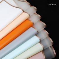 China Lizhiran Rose Gold Edge Space Jelly Film Wrapping Paper Simple Border Waterproof Translucent Matte Bouquet Paper Wholesale for sale
