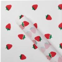 China Edged Strawberry Matte Waterproof Flower Wrapping Paper Floral Wrapping Translucent Flower Paper Materials Wholesale for sale