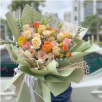 China Pure color Ou Ya paper flower wrapping paper flower wrapping paper opening flower basket gift rose flower material Korean style first love for sale