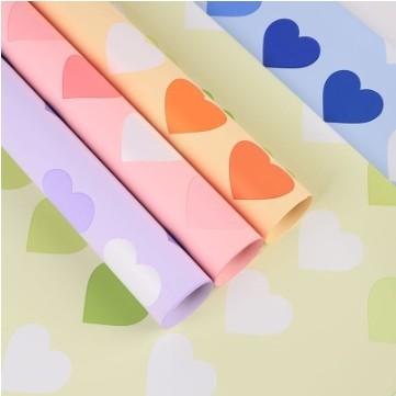 China Waterproof Rose Bouquet Wrapping Paper in Neon Love Colors DIY Craft Material for sale