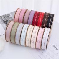 China 25 mm Customize Heart-warming Gold-stamped Thread Ribbon The Perfect Decoration for Mother's Day and Valentine's Day for sale