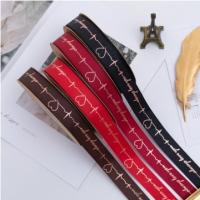 China 25 mm Customize Heart-warming Gold-stamped Thread Ribbon The Perfect Decoration for Mother's Day and Valentine's Day for sale