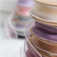 China Decoration Pearl Fishtail Yarn Ribbon Floral Flower Packaging Ribbon for Rose Flower Bouquet Making Materials 9X9X2.5 cm for sale