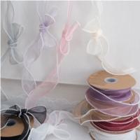 China Decoration Pearl Fishtail Yarn Ribbon Floral Flower Packaging Ribbon for Rose Flower Bouquet Making Materials 9X9X2.5 cm for sale