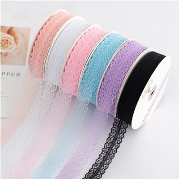 China Customized Color 3cm Lace Ribbon for Wedding Dress Accessories Flower Bouquet and Baking Packaging for sale
