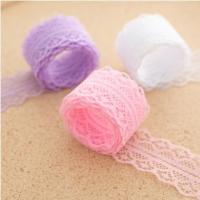 China Customized Color 3cm Lace Ribbon for Wedding Dress Accessories Flower Bouquet and Baking Packaging for sale