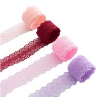China Customized Color 3cm Lace Ribbon for Wedding Dress Accessories Flower Bouquet and Baking Packaging for sale