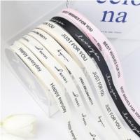 China Customized Color English Ribbon for Floral Packaging 1.5cm Width 9X9X1.5cm Package Size Ribbed Design for sale