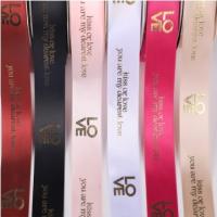 China English Polyester Ribbon Flower Packaging Ribbon for DIY Bouquet Decoration 2.5 cm Love Gold Stamping for sale