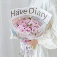 China English Newspaper Flower Bouquet Wrapping Paper in 2 Colors for Gift Packaging for sale