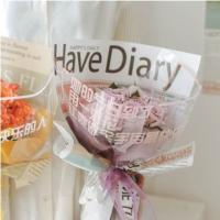 China English Newspaper Flower Bouquet Wrapping Paper in 2 Colors for Gift Packaging for sale
