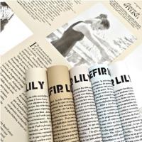 China Waterproof Retro English Newspaper Flower Wrapping Paper in 57*57cm Size for Fashion Weekly Girls Series for sale