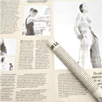 China Waterproof Retro English Newspaper Flower Wrapping Paper in 57*57cm Size for Fashion Weekly Girls Series for sale