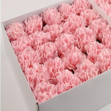 China Imitation Flower Carnation Realistic Soap Flower Head Mother's Day Gift Carnation Soap Flower Bouquet for sale