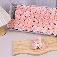 China Spray Color Gradient Rose Crushed Ice Blue Plum Jam Rose Soap Flower Bouquet Head Wholesale Three-layer Water Splash Valentine's Day Gift for sale