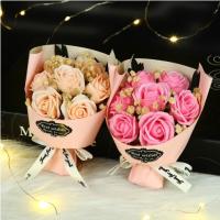 China Valentine's Day gift for girlfriend practical creative soap rose glass cover ornaments advanced immortal flower birthday girl for sale