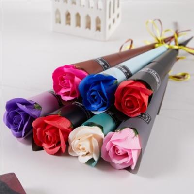 China Single Soap Rose Flower Simulation Soap Flower Bouquet Mother's Day Gift Valentine's Day Event Small Gift Wholesale for sale