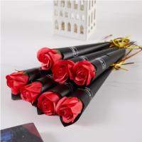 China Single Soap Rose Flower Simulation Soap Flower Bouquet Mother's Day Gift Valentine's Day Event Small Gift Wholesale for sale