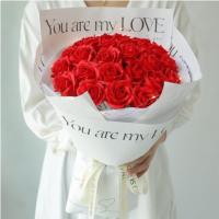 China Valentine's Day gift crushed ice blue rose soap flower bouquet for girlfriend bestie eternal life flower birthday for sale