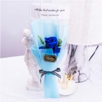 China Factory Wholesale Bagged Rose Soap Flower Bouquet Mother's Day Company Group Purchase Gift for sale