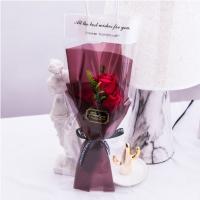 China Factory Wholesale Bagged Rose Soap Flower Bouquet Mother's Day Company Group Purchase Gift for sale
