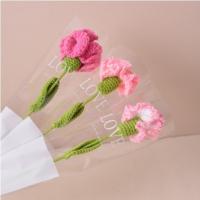 China Mother's Day Gift Handmade Bouquet with Finished Crochet Carnation Artificial Flowers Multiple Color 20x5cm for sale