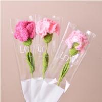 China Mother's Day Gift Handmade Bouquet with Finished Crochet Carnation Artificial Flowers Multiple Color 20x5cm for sale