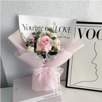 China Vibrant Handmade Woolen Rose Bouquet for Birthdays Anniversaries and Other Celebration for sale