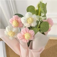 China Women's Day Gift Goddess Day Plush Flower Portable Hug Bucket Flower Hand-woven Bouquet in Multiple Colo for sale